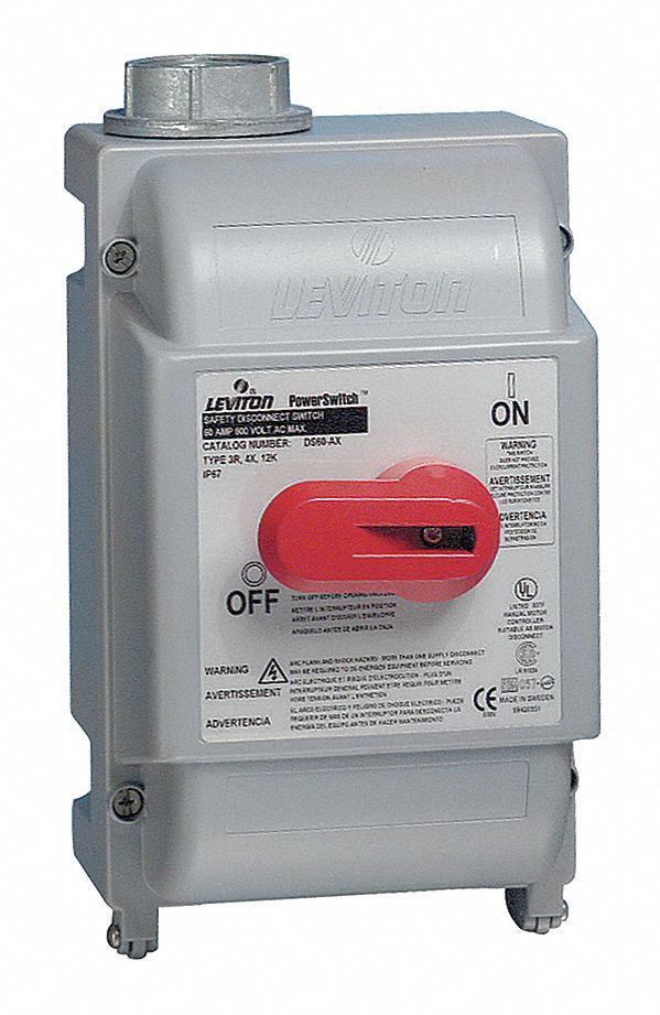LEVITON SWITCH SAFETY DISCONNECT 60A 600VAC - Safety and Disconnect ...