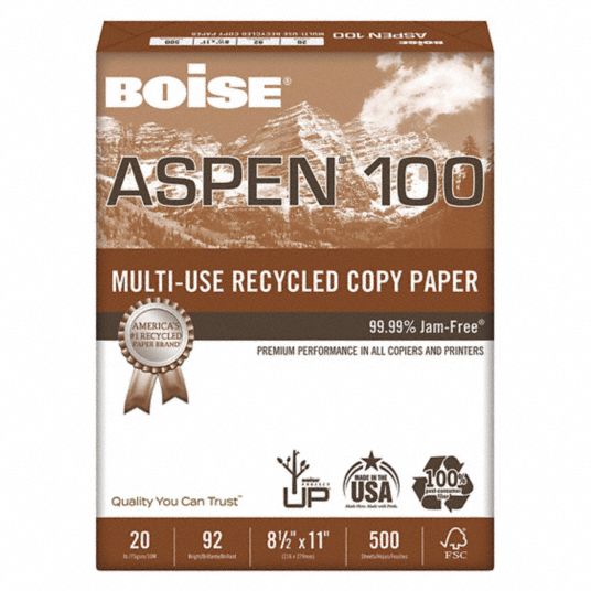BOISE, Letter Paper Size Name, 20 lb Paper Wt, Multipurpose Paper ...