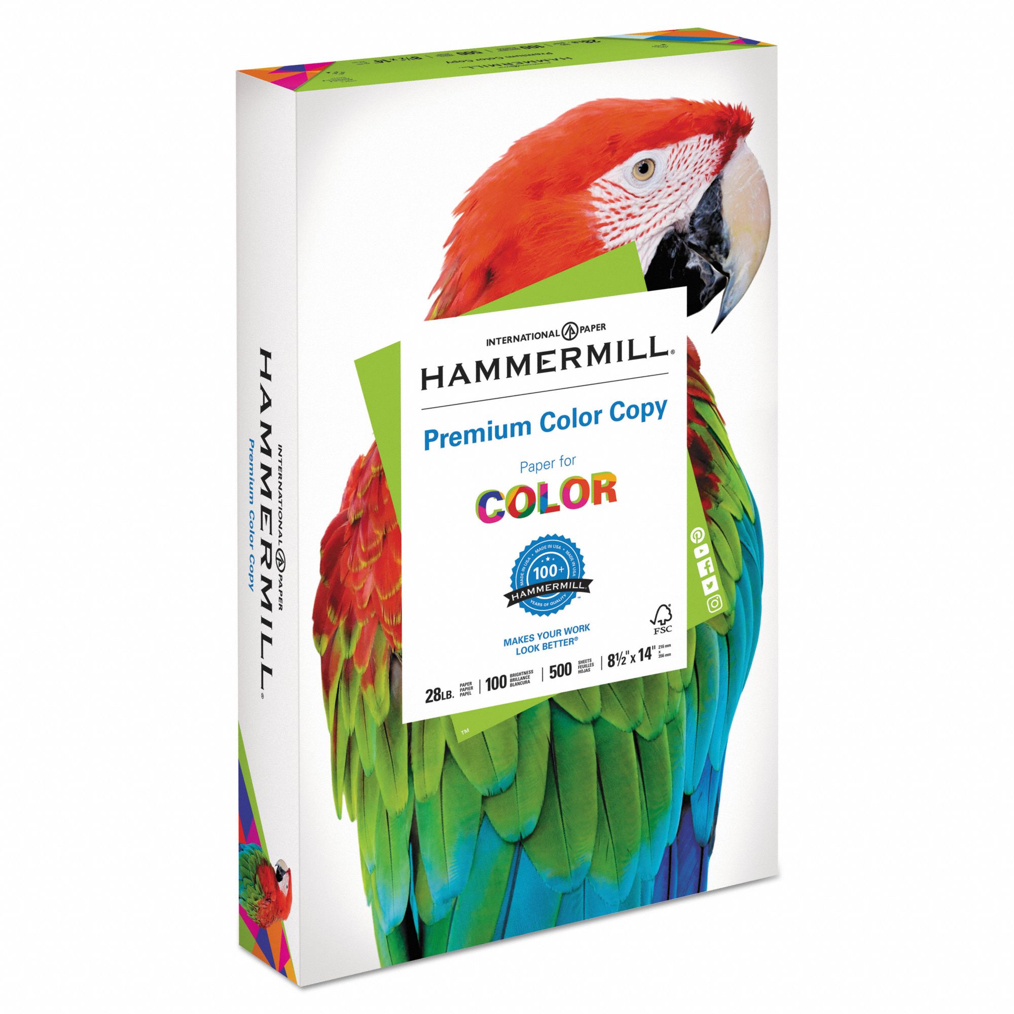 HAMMERMILL Multipurpose Paper: Legal Paper Size Name, 28 lb Paper Wt ...