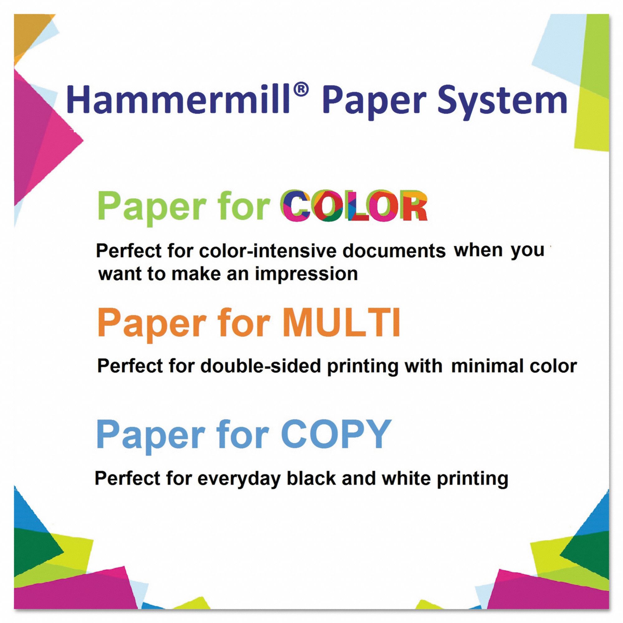 HAMMERMILL Multipurpose Paper: Letter Paper Size Name, 24 lb Paper Wt ...