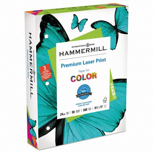 HAMMERMILL, Letter Paper Size Name, 24 lb Paper Wt, Laser Paper ...