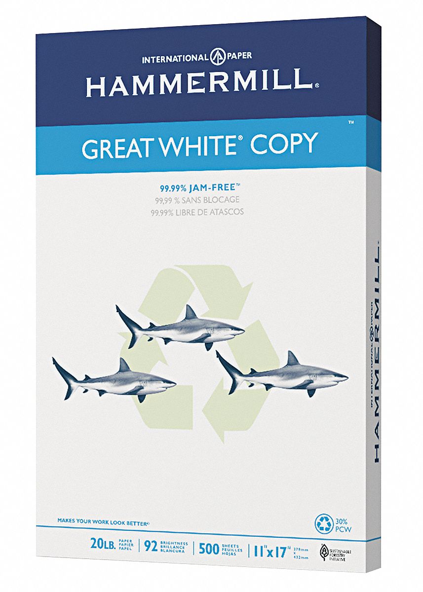 HAMMERMILL, Tabloid Paper Size Name, 20 lb Paper Wt, Multipurpose Paper ...