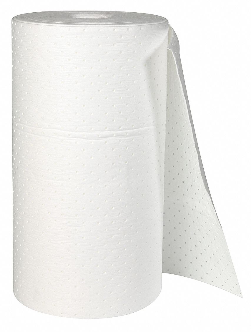 BRADY SPC ABSORBENTS Rollo Absorbente Sólo Aceite , Petróleo 15" x 150 ...
