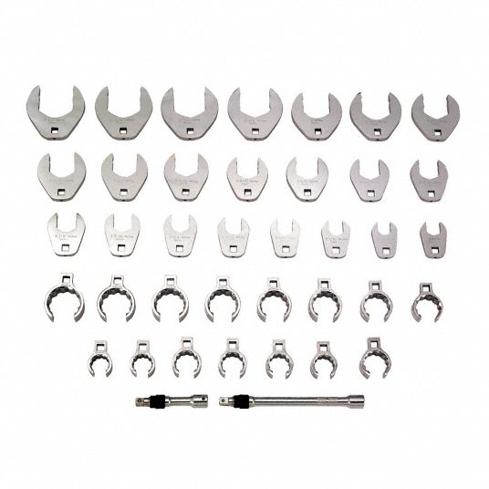 PROTO, Alloy Steel, Chrome, Crowfoot Socket Set - 15V180|J53000CFLFN ...