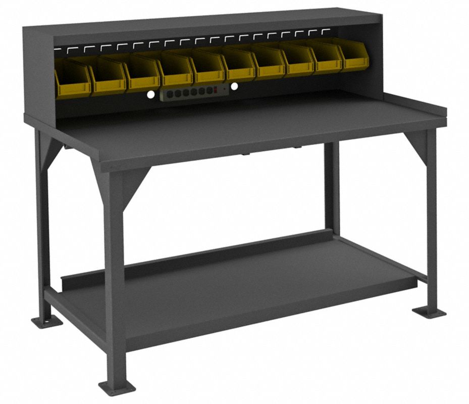 DURHAM MFG Workbench, Acero, Profundidad 30", Altura 34", Ancho 60 ...