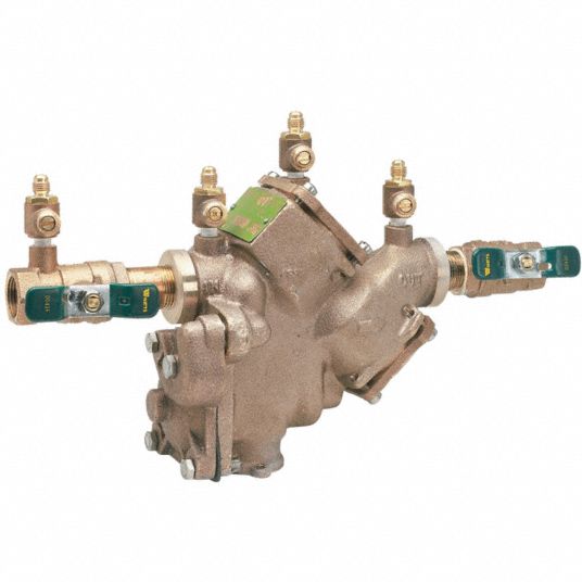 WATTS Reduced Pressure Zone Backflow Preventer, Bronze, Watts 909 ...