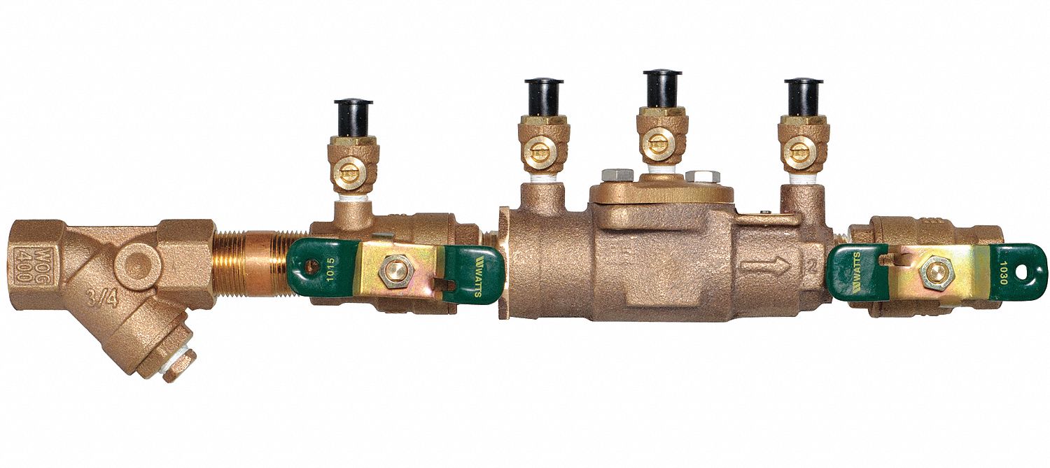 WATTS, LF007, 3/4 in Pipe Size, Double Check Valve Assembly - 15W058|3/ ...