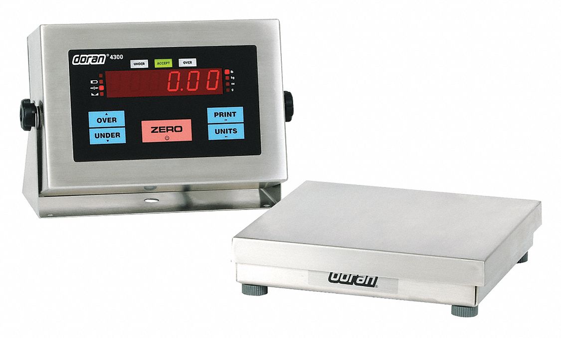 100 lb Capacity, 0.02 lb Scale Graduations, Platform Bench Scale ...