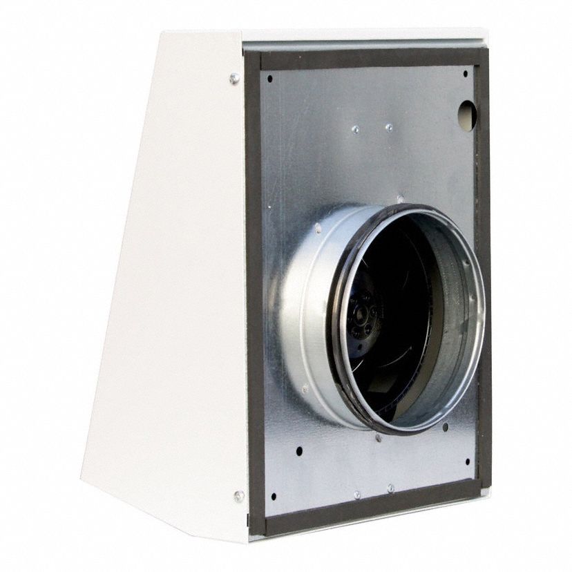 FANTECH Exhaust Fan: 242 cfm, 6 in Duct, 115V AC, Powder-Coated Steel ...