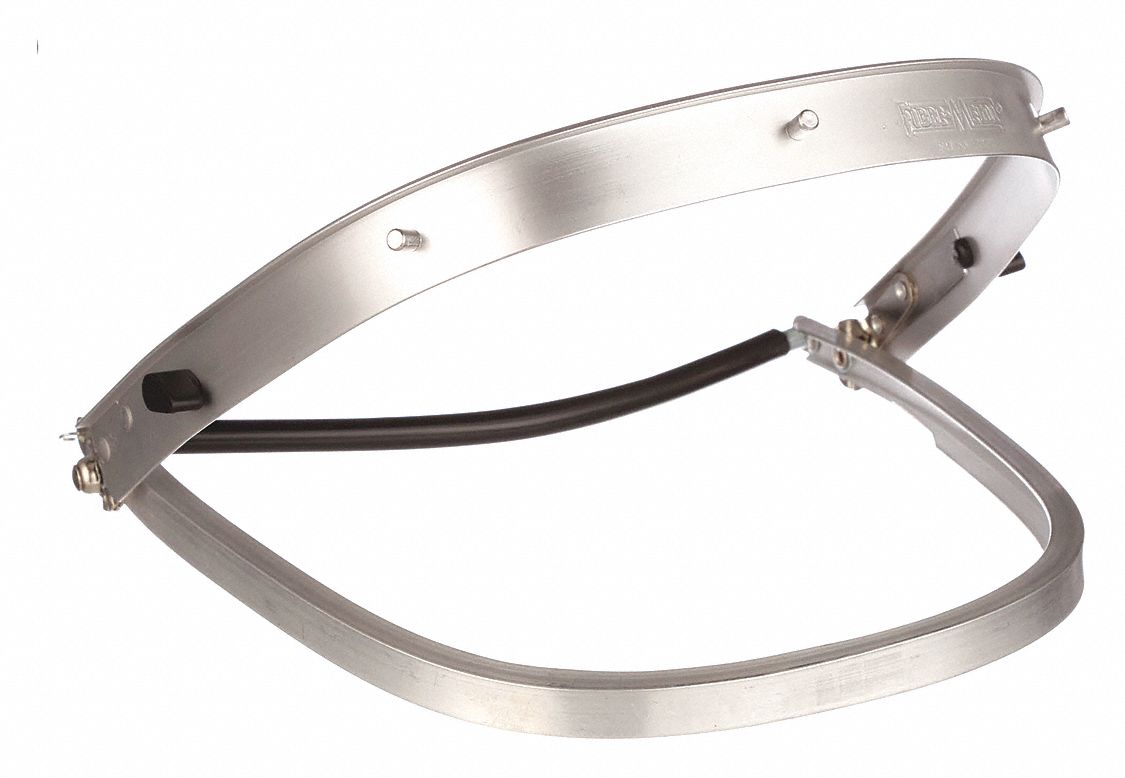 HONEYWELL FIBRE-METAL, Slotted Attachment Type, Aluminum, Face Shield ...
