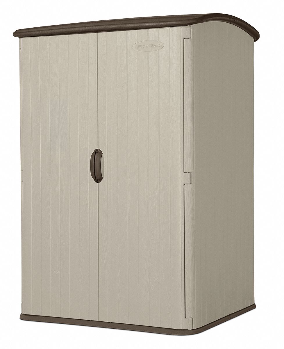 Vertical Outdoor Shed,6x4x4,Sand - Grainger