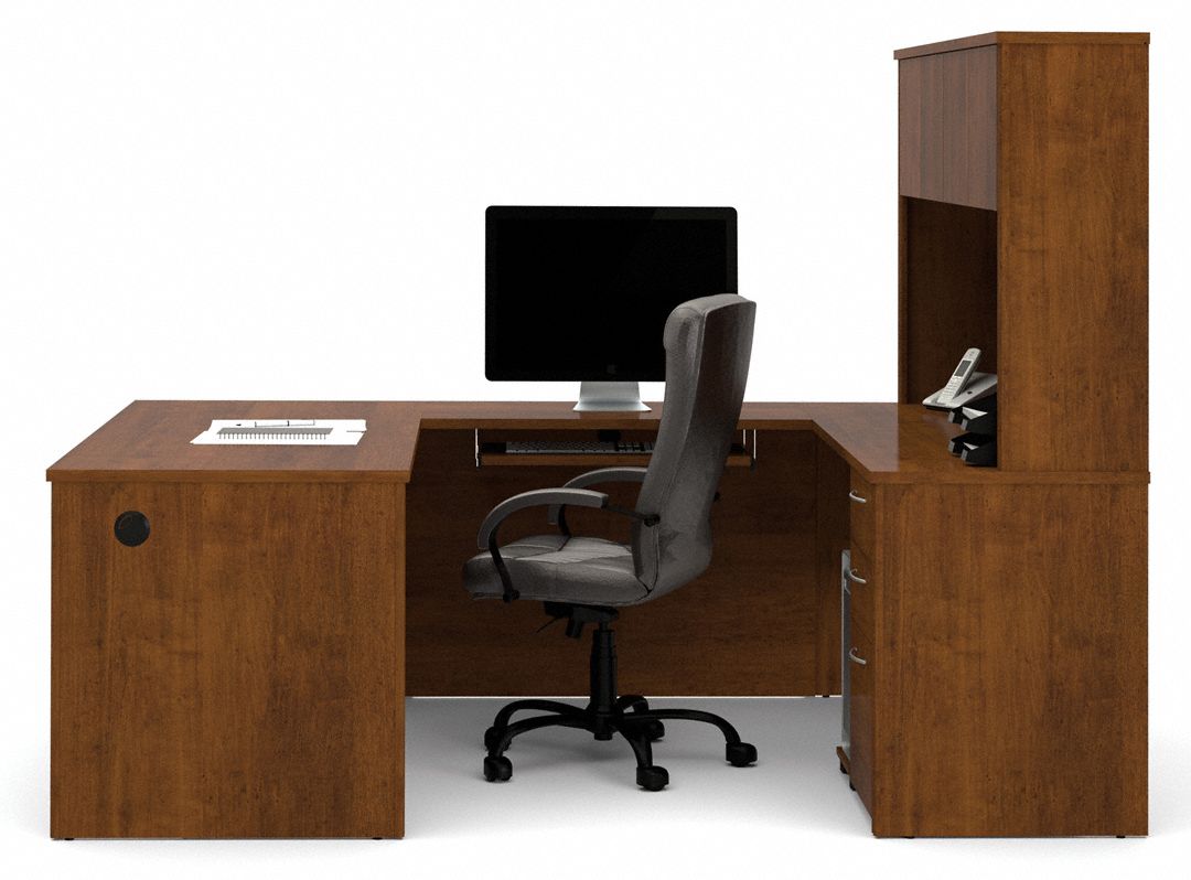 BESTAR Embassy U-Shape Workstation, Overall Height 66 3/4 in, Overall ...