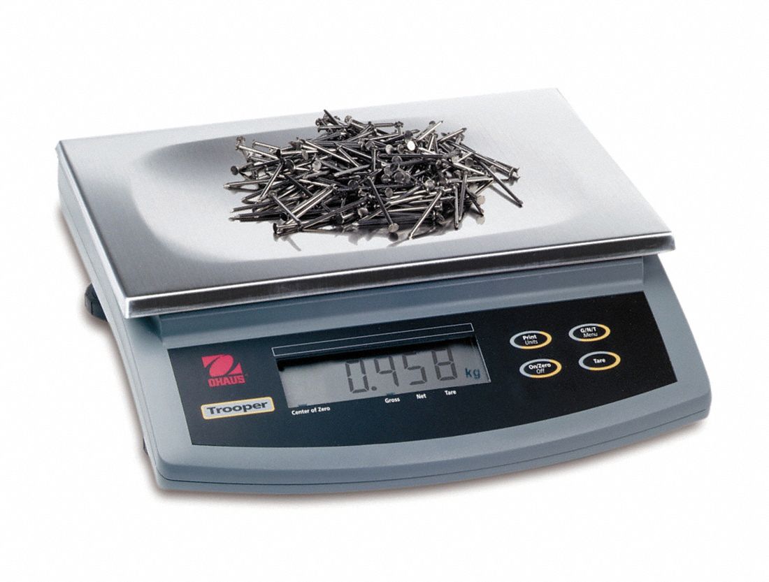 Compact Bench Scale, LCD Scale Display, Weighing Units lb - Grainger