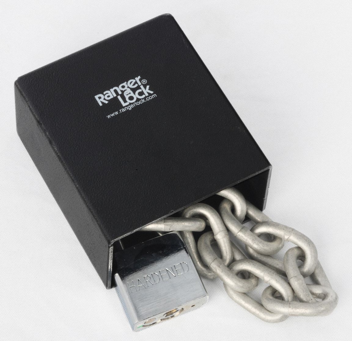 RANGER LOCK Padlock Guard with Lock: 5 1/4 in Guard Lg, 2 1/2 in Guard ...