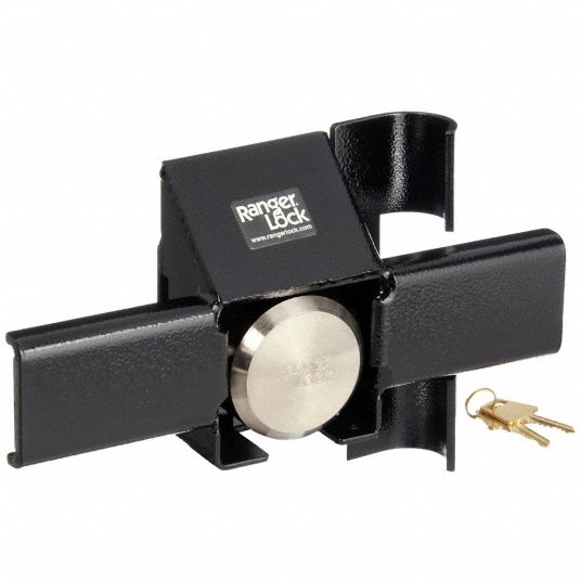 12 in Guard Lg, 3 1/2 in Guard Wd, Padlock Guard with Lock - 15X833 ...