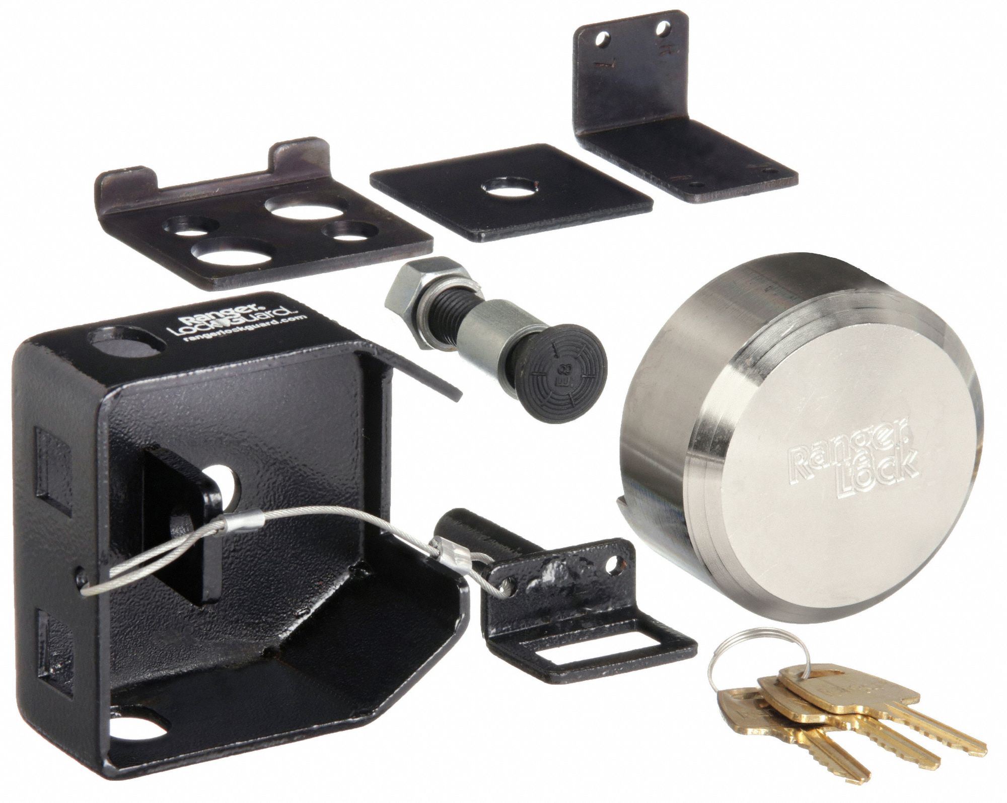 2 in Guard Lg, 4 in Guard Wd, Padlock Guard with Lock - 15X836|RDSR-HP ...