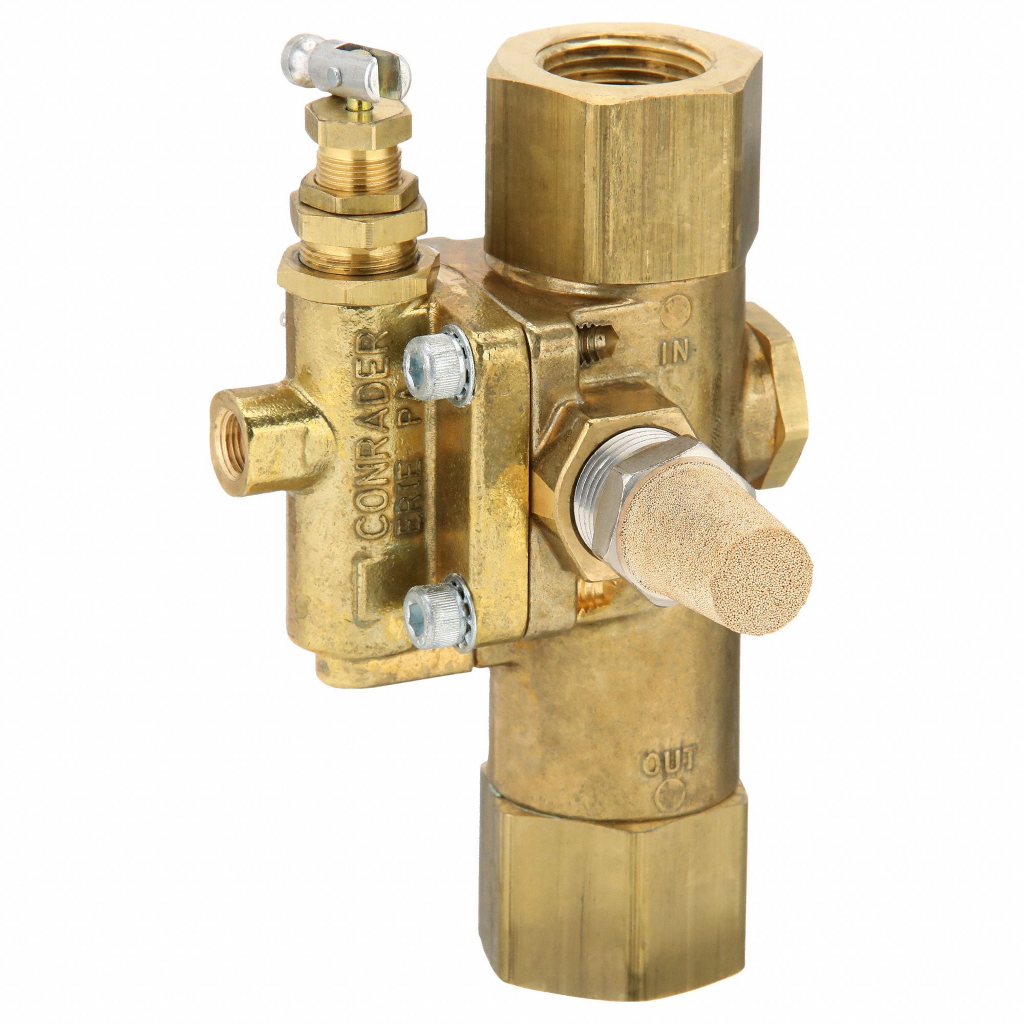 CONRADER, 1/8 in Inlet Size, 3/4 in Outlet Size, Piloted Unloader Check ...