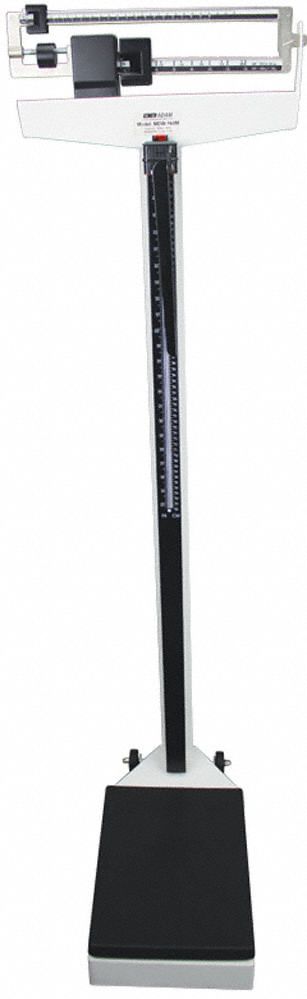 ADAM EQUIPMENT Physician Scale: Mechanical, 160kg/350 lb, kg/lb, 10 3/4 ...