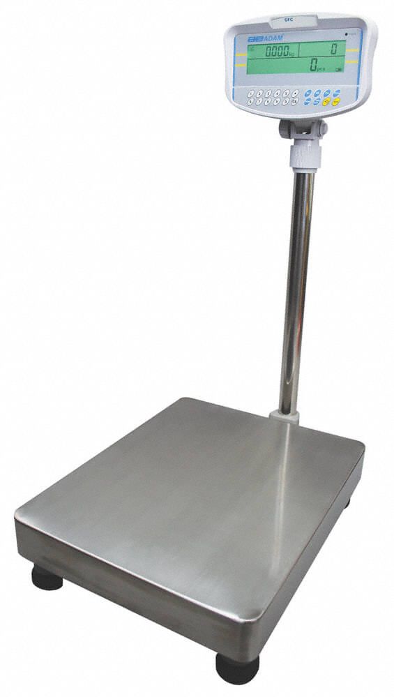 ADAM EQUIPMENT Compact Bench Scale: 165 lb_75 kg Capacity, 0.01 lb ...