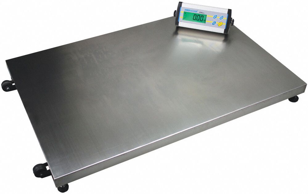 ADAM EQUIPMENT Platform Bench Scale: 200 kg_440 lb Capacity, 0.05 kg_0 ...