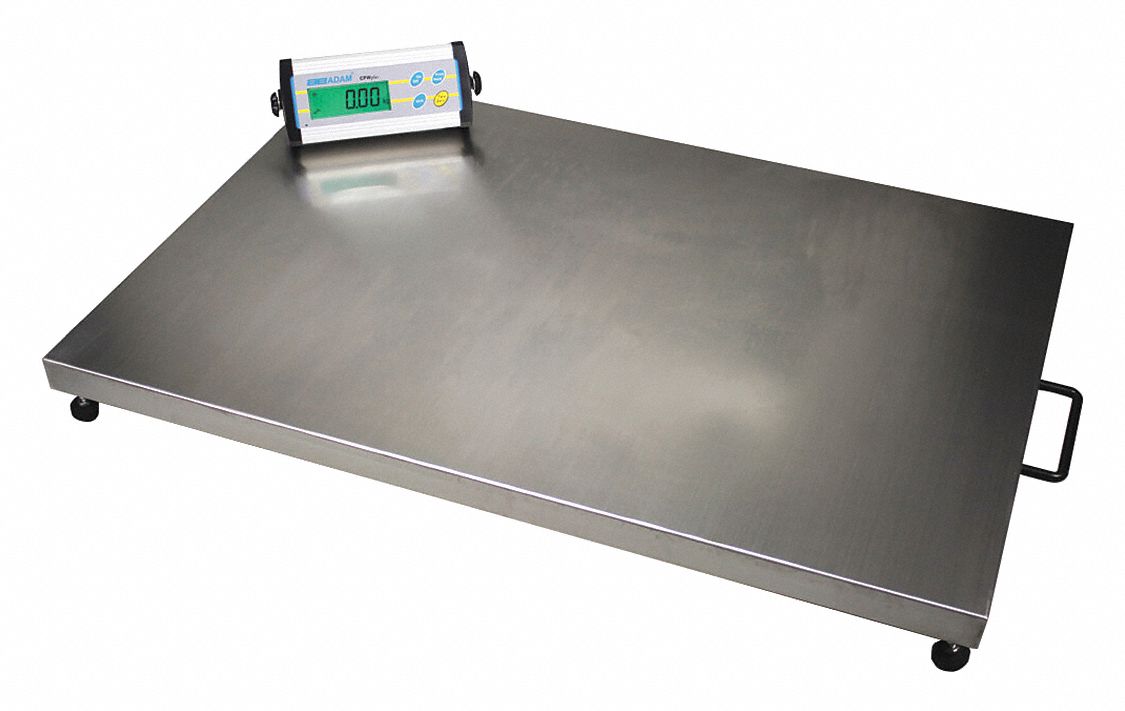 ADAM EQUIPMENT Platform Bench Scale: 165 lb_75 kg Capacity, 20 g Scale ...