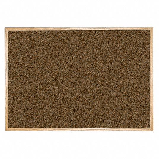 Push-Pin Bulletin Board, Splash Cork, 48 inH x 60 inW, Blue - Grainger