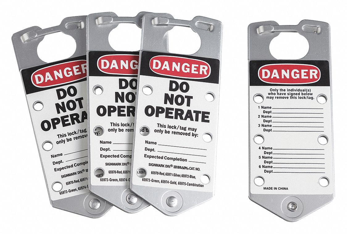 BRADY, Labeled Hasp, 1.5 in Opening Size, Lockout Hasp - 15Y523|65971 ...