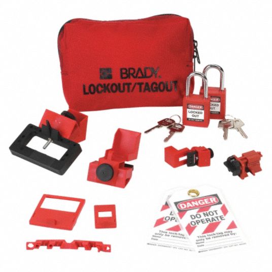 BRADY, Keyed Different Padlocks, 99296, Portable Lockout Kit - 15Y537 ...