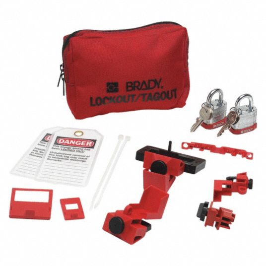 BRADY, Keyed Different Padlocks, 99297, Portable Lockout Kit - 15Y538 ...