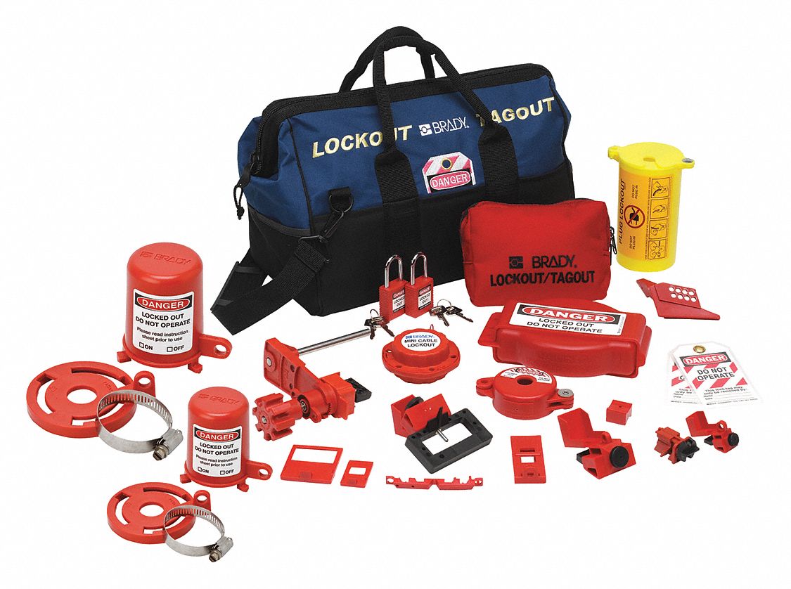 BRADY, Keyed Different Padlocks, 99690, Portable Lockout Kit - 15Y544 ...