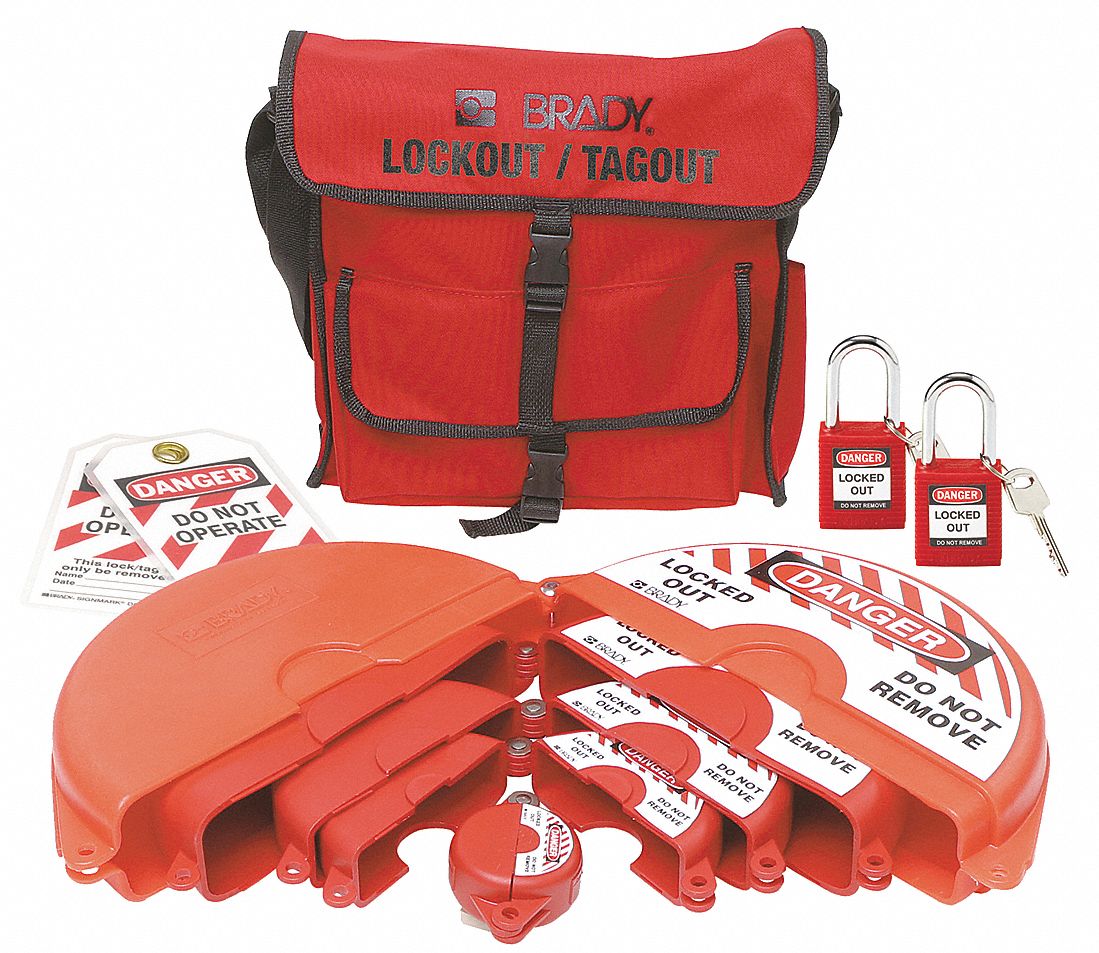 BRADY, Keyed Different Padlocks, 99677, Portable Lockout Kit - 15Y554 ...