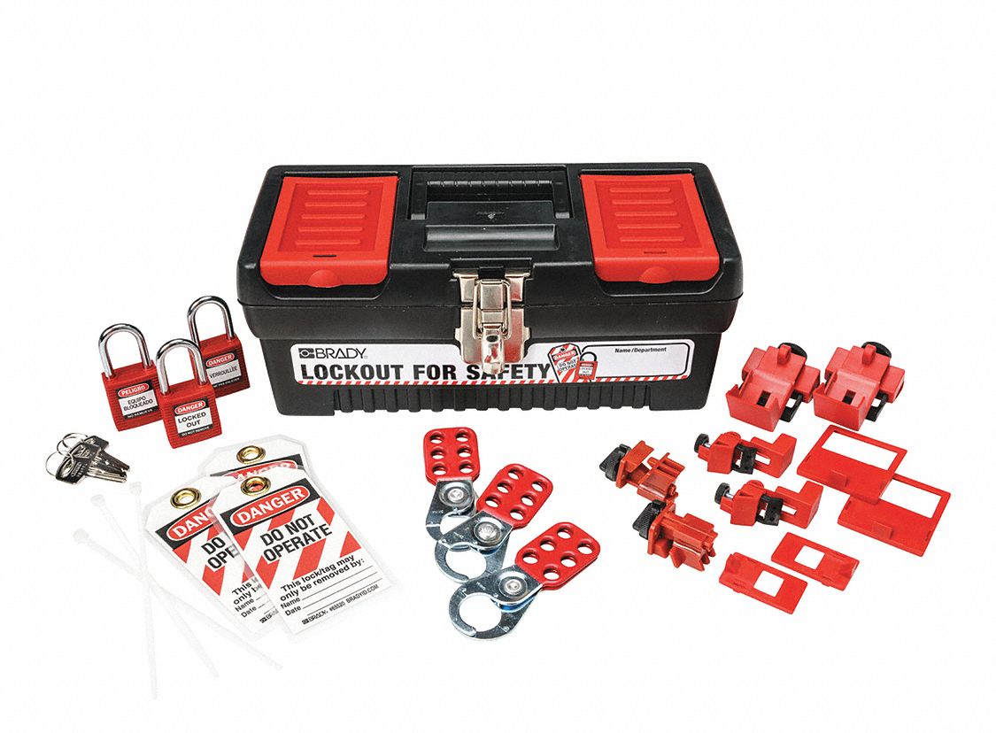 BRADY, Keyed Alike Padlocks, Portable Lockout Kit - 15Y560|105964 ...