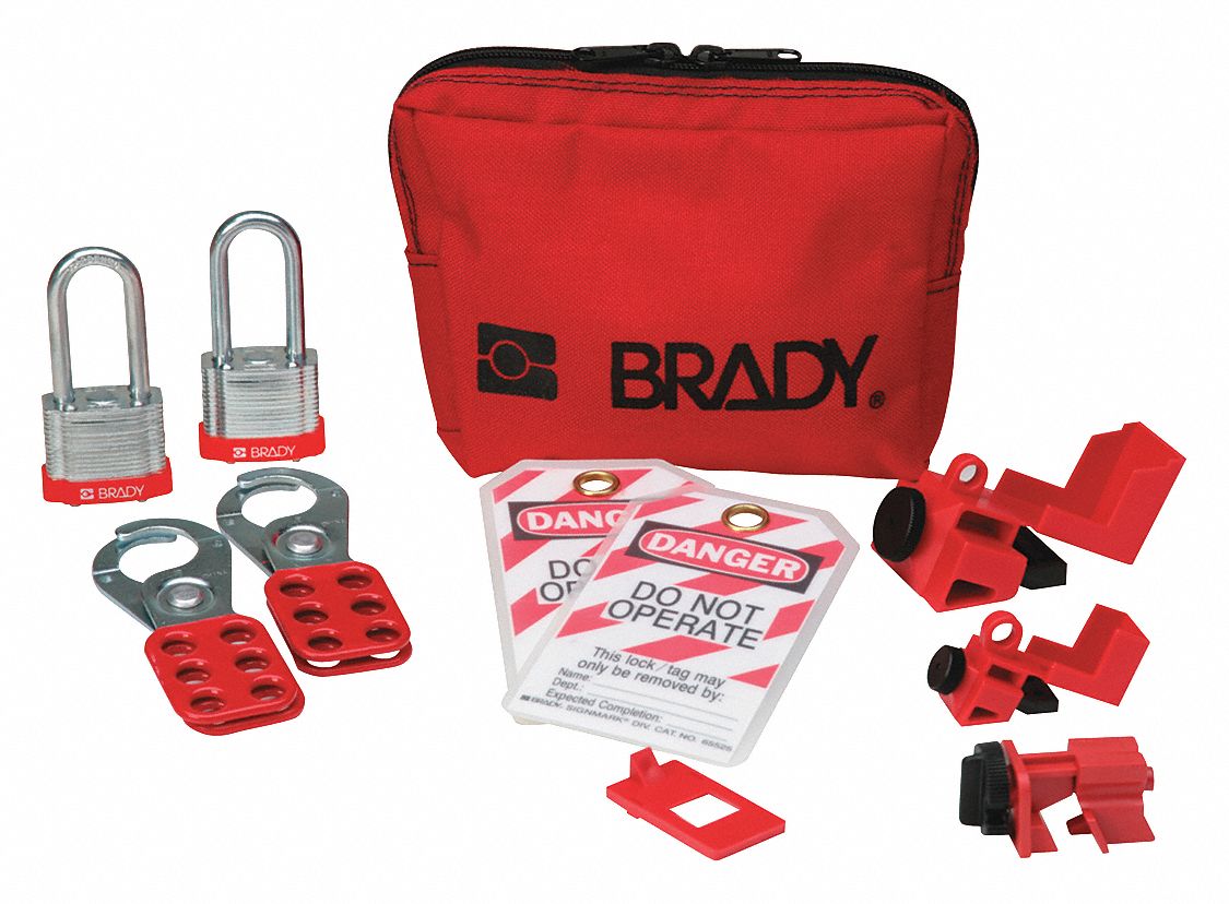 BRADY, Keyed Alike Padlocks, 105968, Portable Lockout Kit - 15Y563 ...