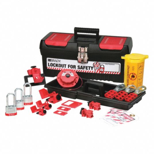 BRADY, Keyed Alike Padlocks, (2) Handy Storage Pocket, Portable Lockout ...