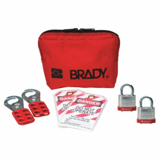 BRADY, Keyed Different Padlocks, 99292, Portable Lockout Kit - 15Y569 ...