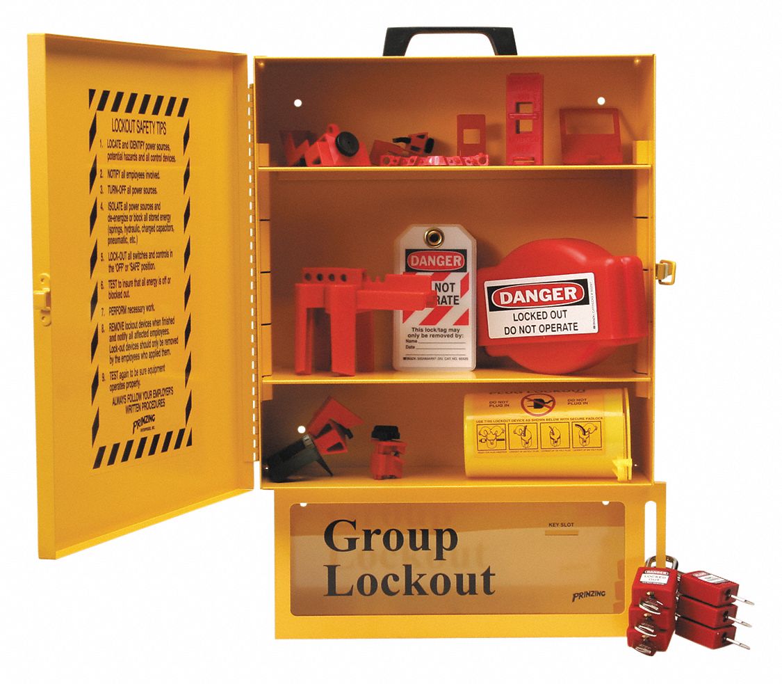 BRADY, 34 Components Included, Electrical, Lockout Station - 15Y585 ...