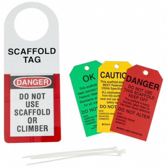 Safety, 4 1/2 in Wd, Tag - 15Y694|48112 - Grainger