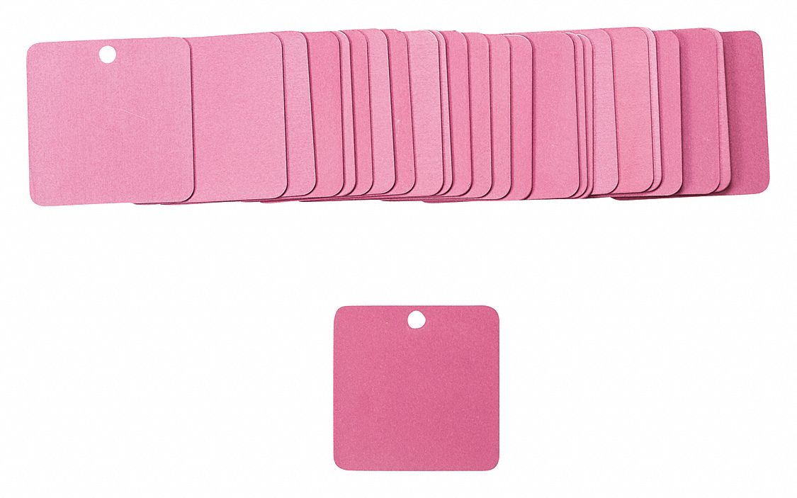 BRADY, Aluminum, Pink, Blank Tags - 15Y720|87617 - Grainger