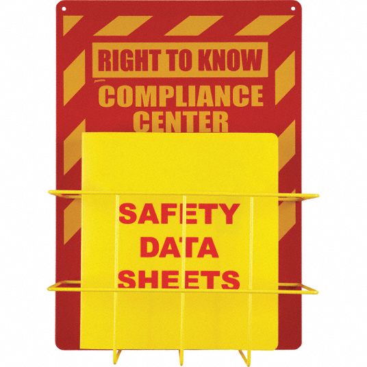 Right-To-Know Center, English, Red, Includes Board, Binder Rack, 1-1/2 ...