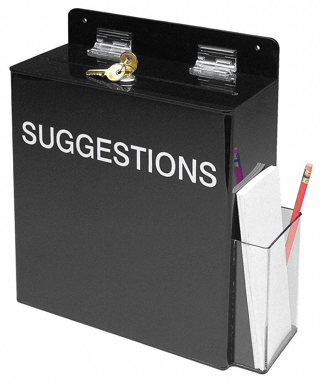 BRADY, Acrylic, Suggestion Box - 15Y935|MC111E - Grainger