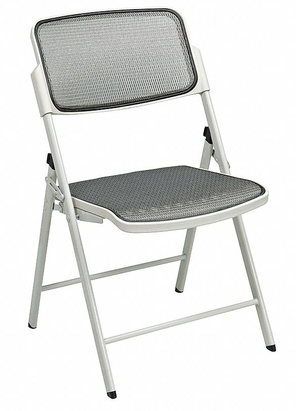 Beige Steel Folding Chair with Beige Seat Color, 2PK - Grainger