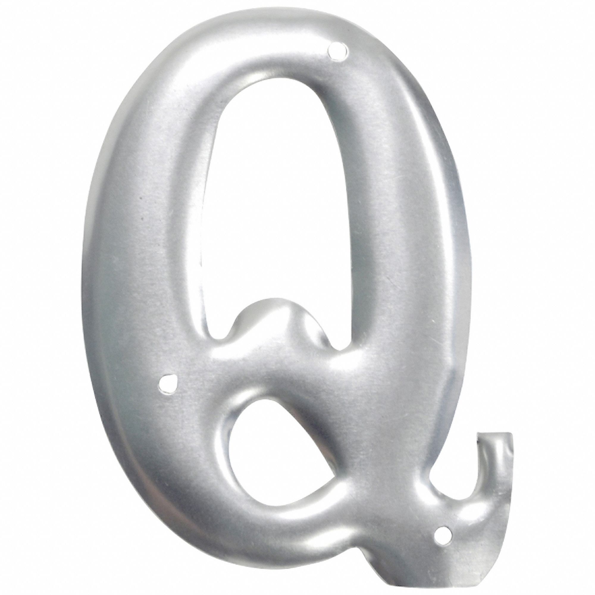 Letter,Aluminum,Roman,3 in. H,Q,PK10 - Grainger