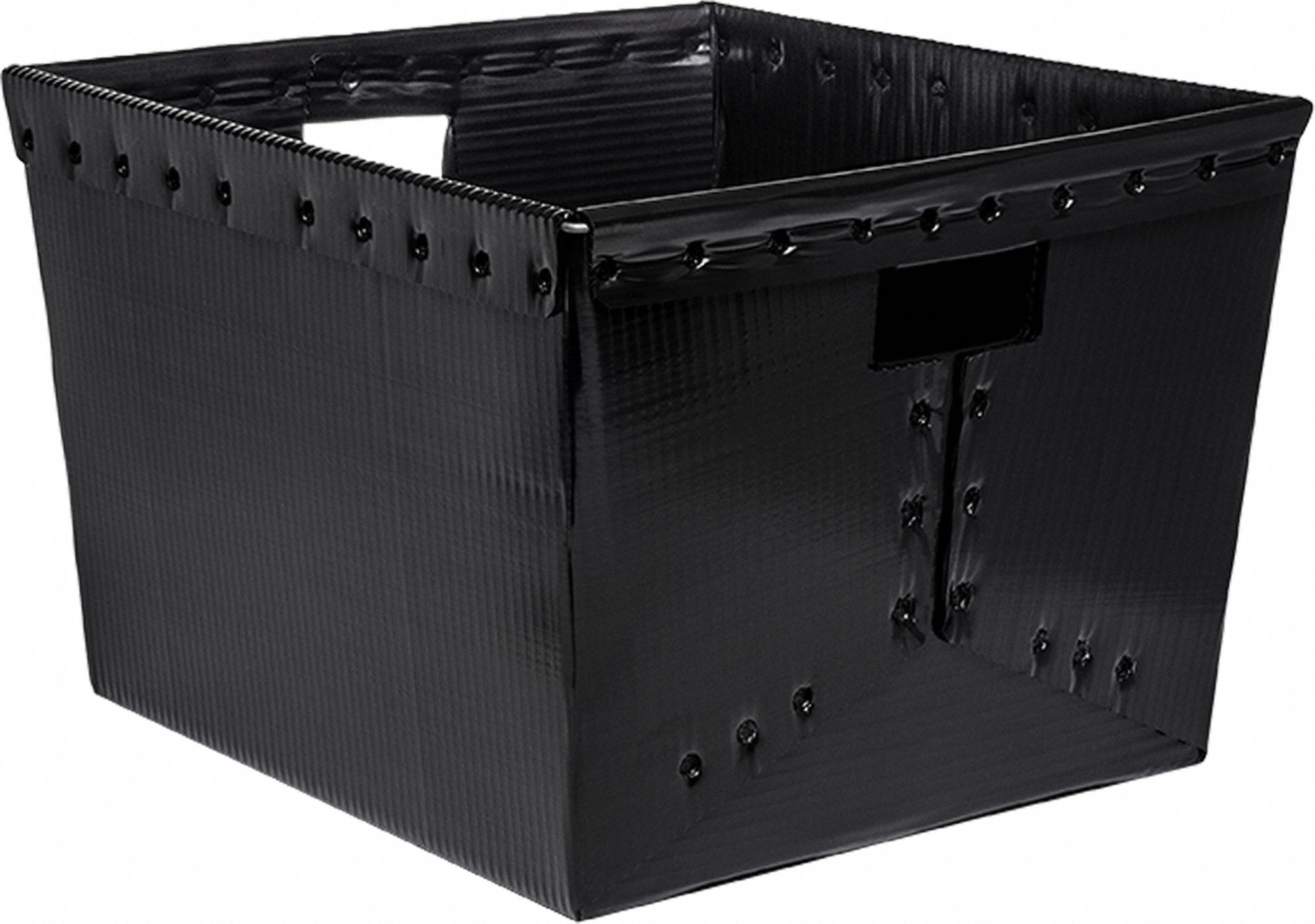 3.2 cu ft, 21 in x 19 in x 14 in, Tote - 877Y89|1601 BLACK - Grainger