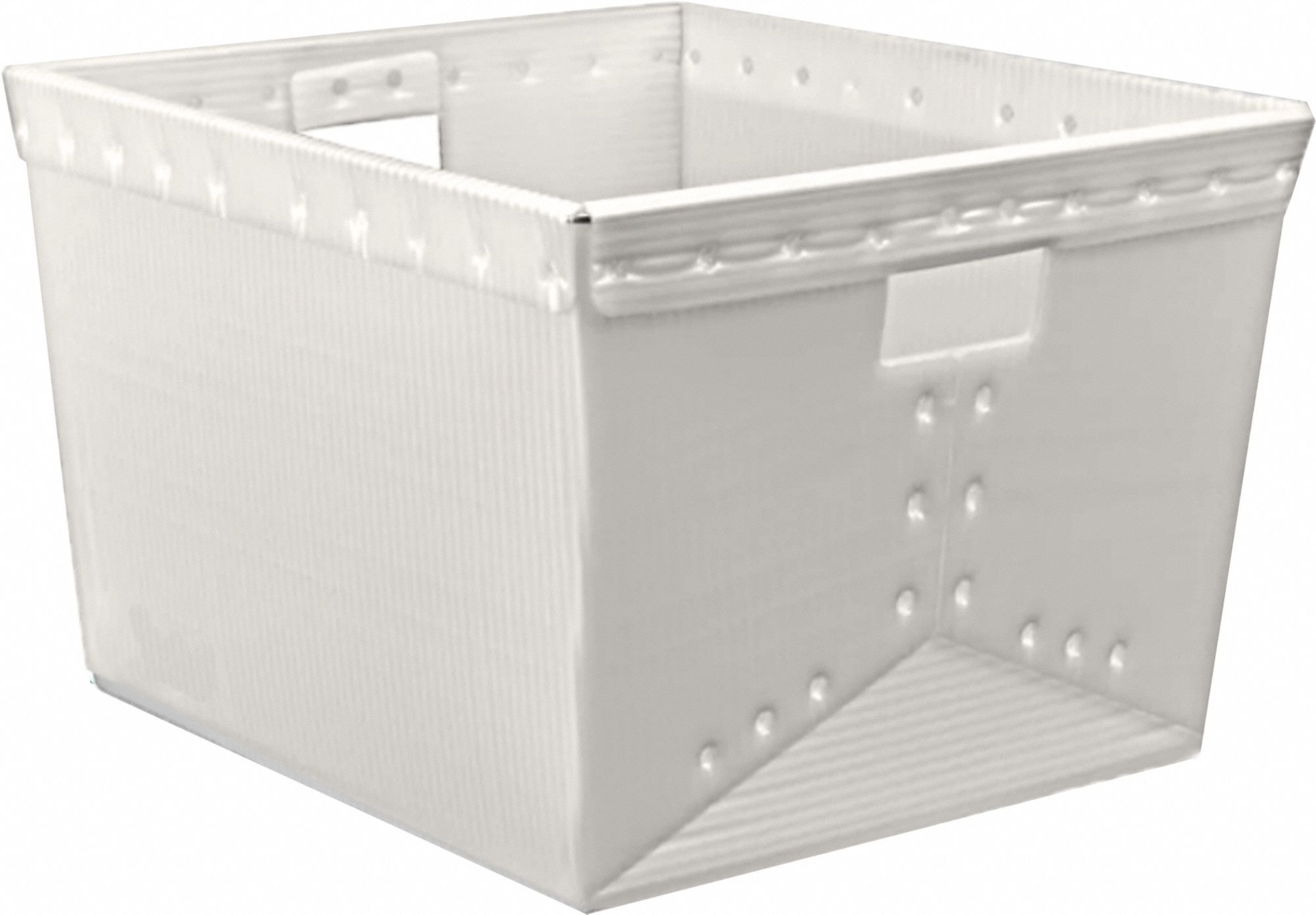 3.2 cu ft, 21 in x 19 in x 14 in, Tote - 877Y87|1601 WHITE - Grainger
