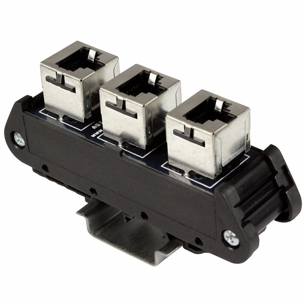 AUTOMATION SYSTEMS INTERCONNECT, 3 Ports, Flat, Din Rail Mounted Patch ...