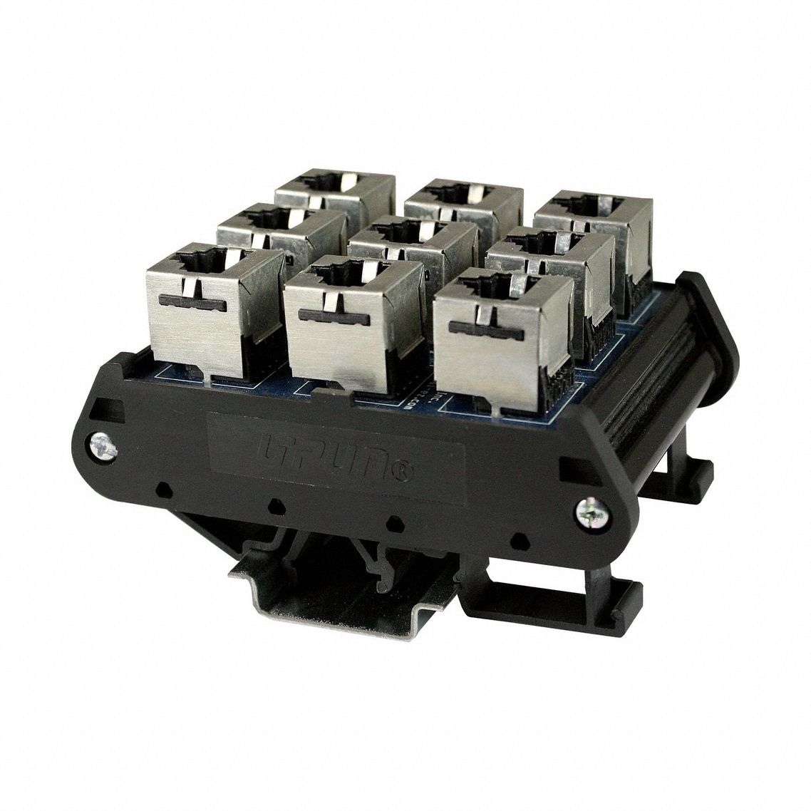 AUTOMATION SYSTEMS INTERCONNECT, 9 Ports, Flat, Din Rail Mounted Patch ...