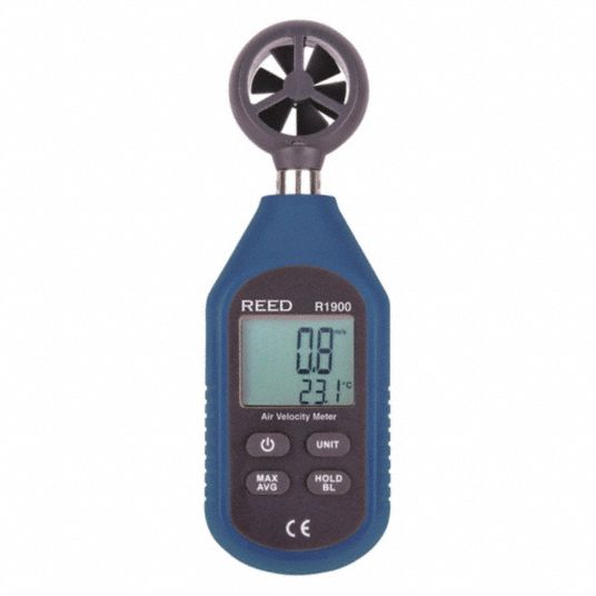 REED INSTRUMENTS, 1 fpm Air Velocity Resolution, Relative Humidity, Air ...