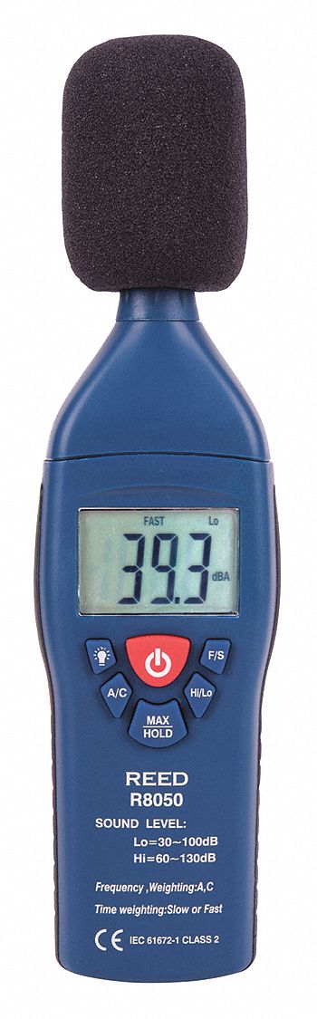 REED INSTRUMENTS, Sound Level Meter,Type 2,30 To 130 DB - 161D45|R8050 ...