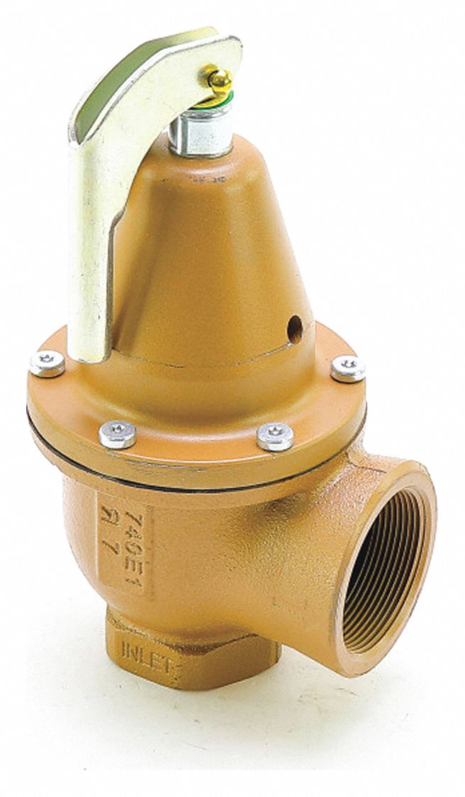 WATTS, Pressure Safety Relief Valve, 1-1/2" x 2", 40 psi, 3,569,000 Btu ...