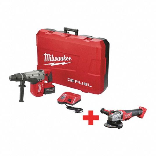 MILWAUKEE, D-Handle, 18 V, Cordless Rotary Hammer Kit - 162P82|2717 ...